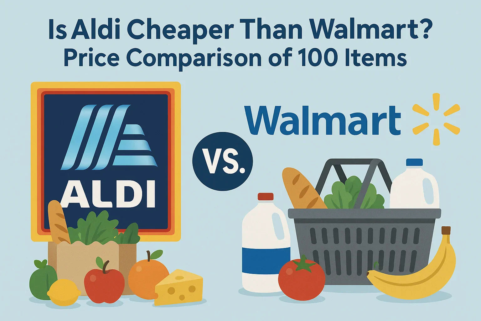 Is Aldi Cheaper Than Walmart? Price Comparison of 100 Items ...