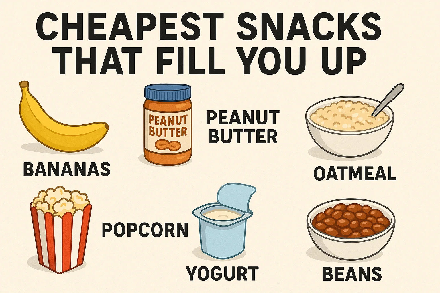 Cheapest Snacks That Fill You Up: Top 30 Budget-Friendly Options ...