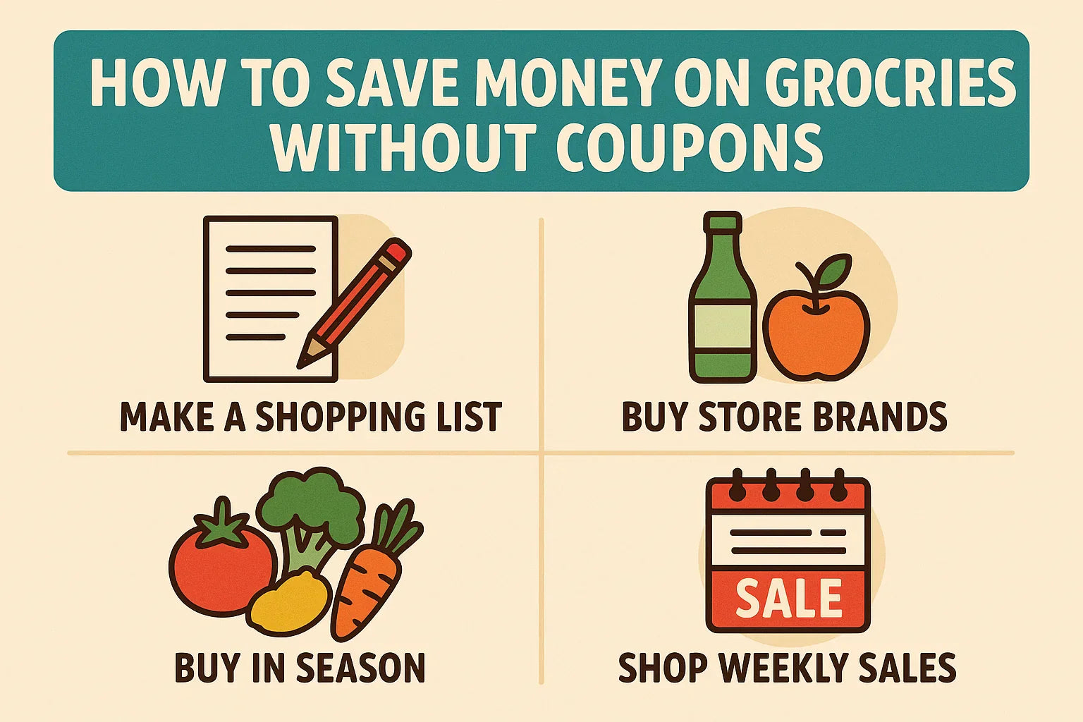 How to Save Money on Groceries Without Coupons: 30 Proven Ways ...