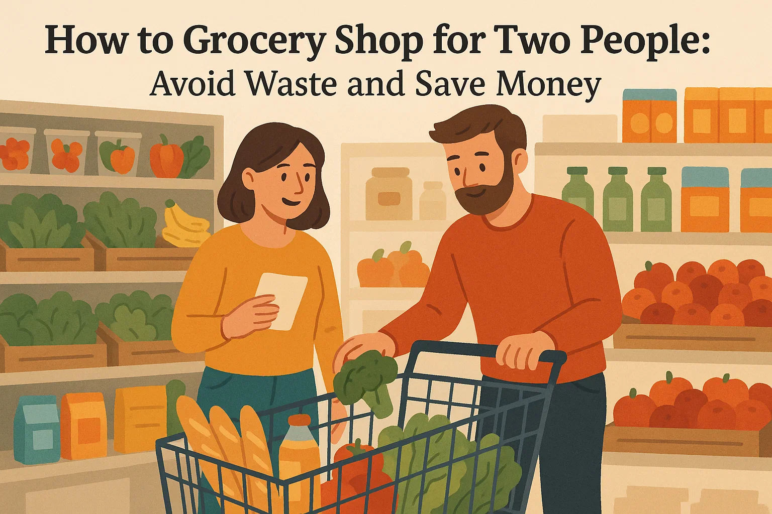 How to Grocery Shop for Two People: Avoid Waste and Save Money ...